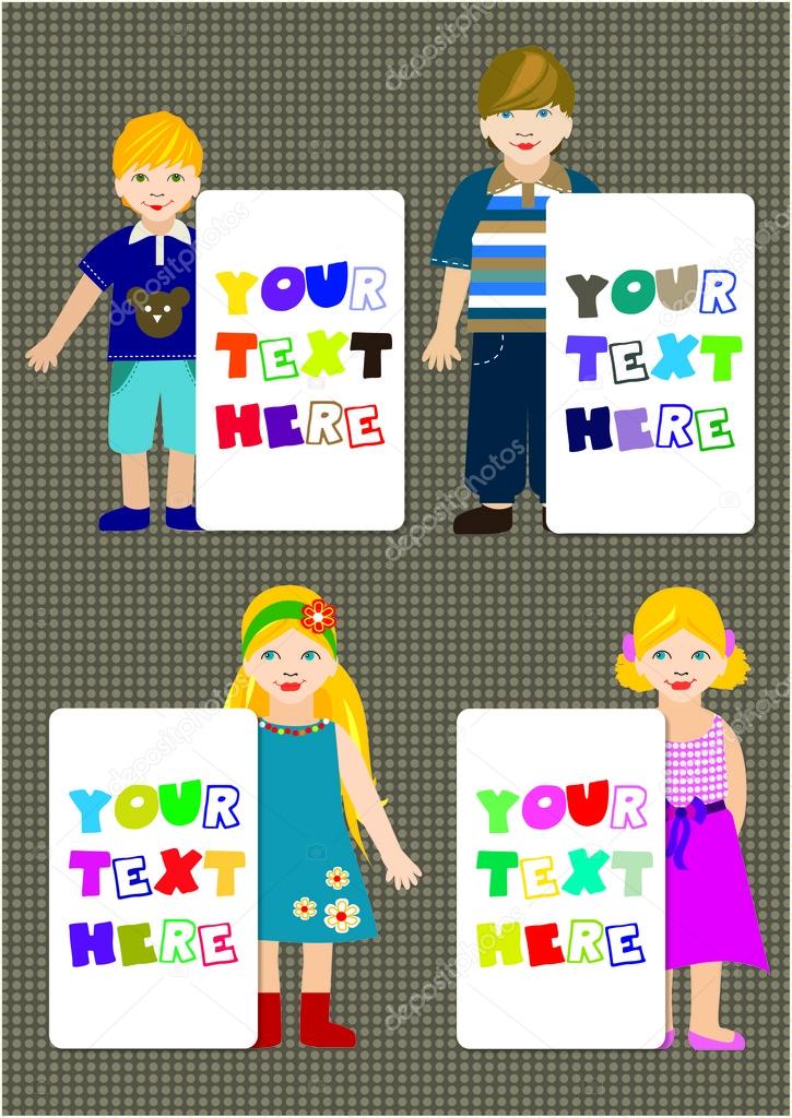 Children message stickers Stock Vector Image by ©Kubko #21759173