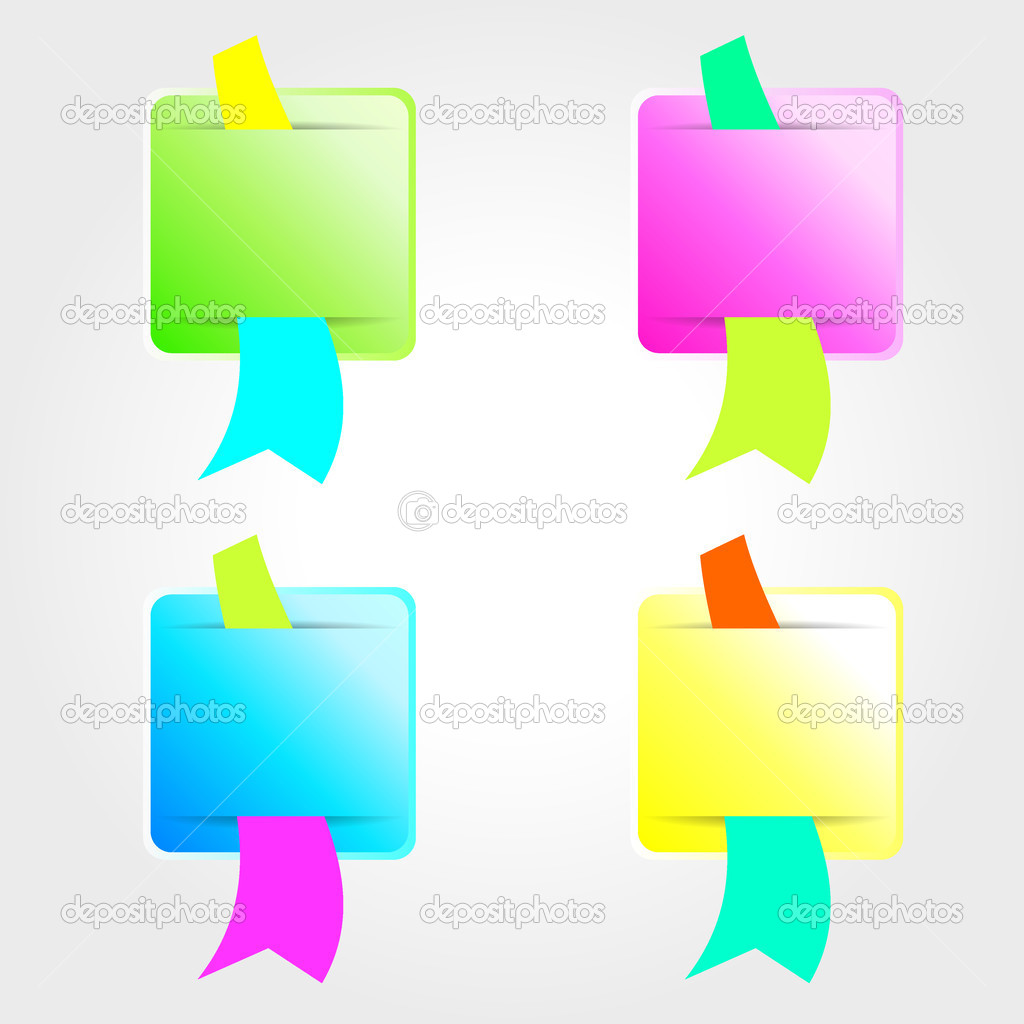 Set of color stickers. Stock Vector by ©Kubko 27099953