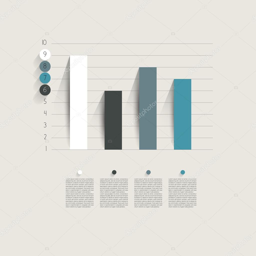 Example of business flat design graph. Infographics chart. Stock Vector ...