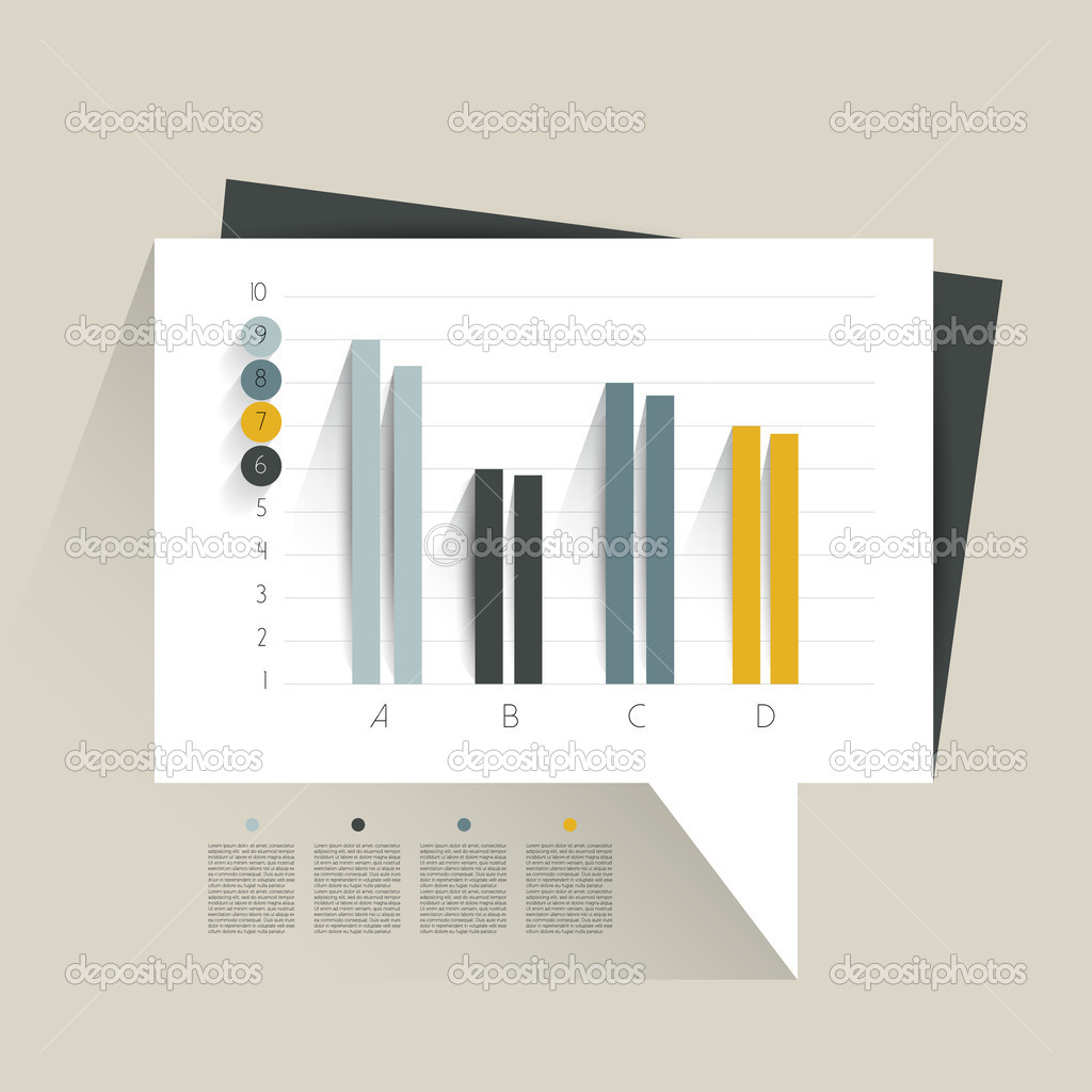 Example of business flat design graph. Infographics chart. Stock Vector ...