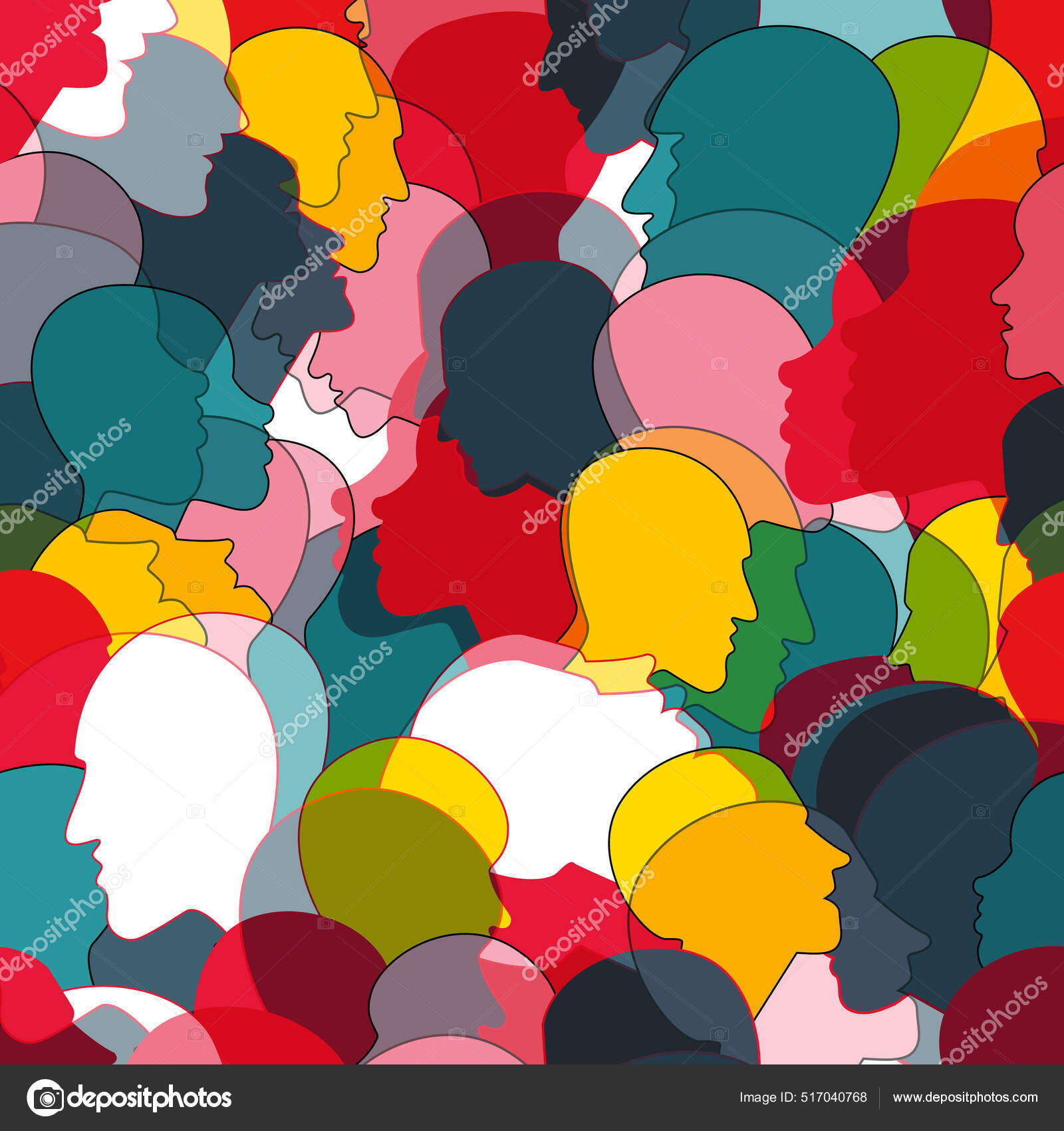 Menschen Nahtlose Muster Vektorhintergrund Stock-Vektorgrafik von ...