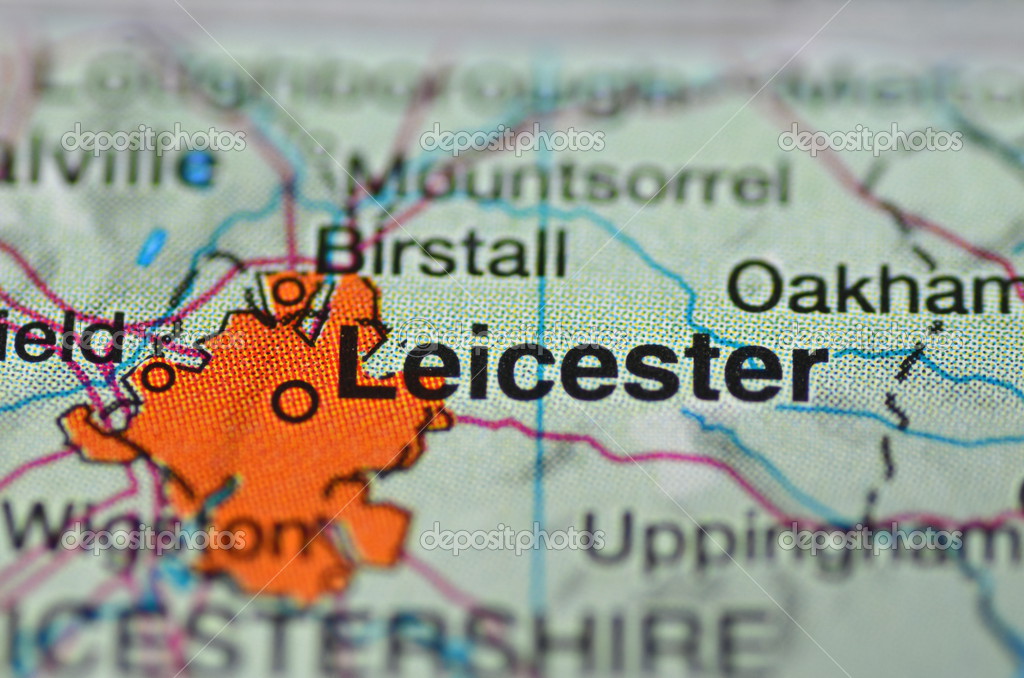 Leicester in England on the map – Stock Editorial Photo © DarioSz #39405073