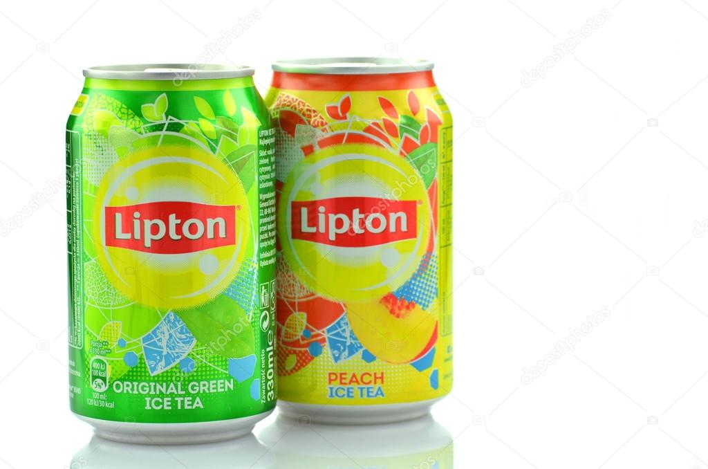 Lipton Ice Tea drink isolated on white background — Stock Editorial ...