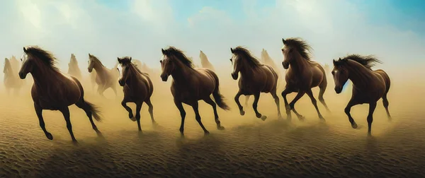 5 horses running Stock Photos, Royalty Free 5 horses running Images ...