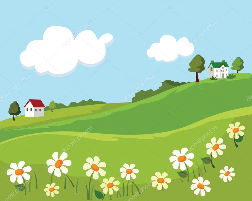 Village summer landscape. vector illustration Stock Vector by ©Islav ...