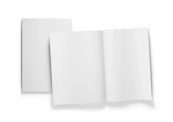 Open Blank Magazine Mockup Isolated Background Stock Photo by ©Guasch ...