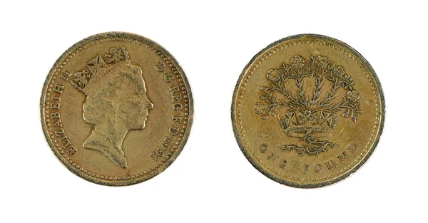 Obverse and reverse sides of the British one pound coin Stock Photo by ...