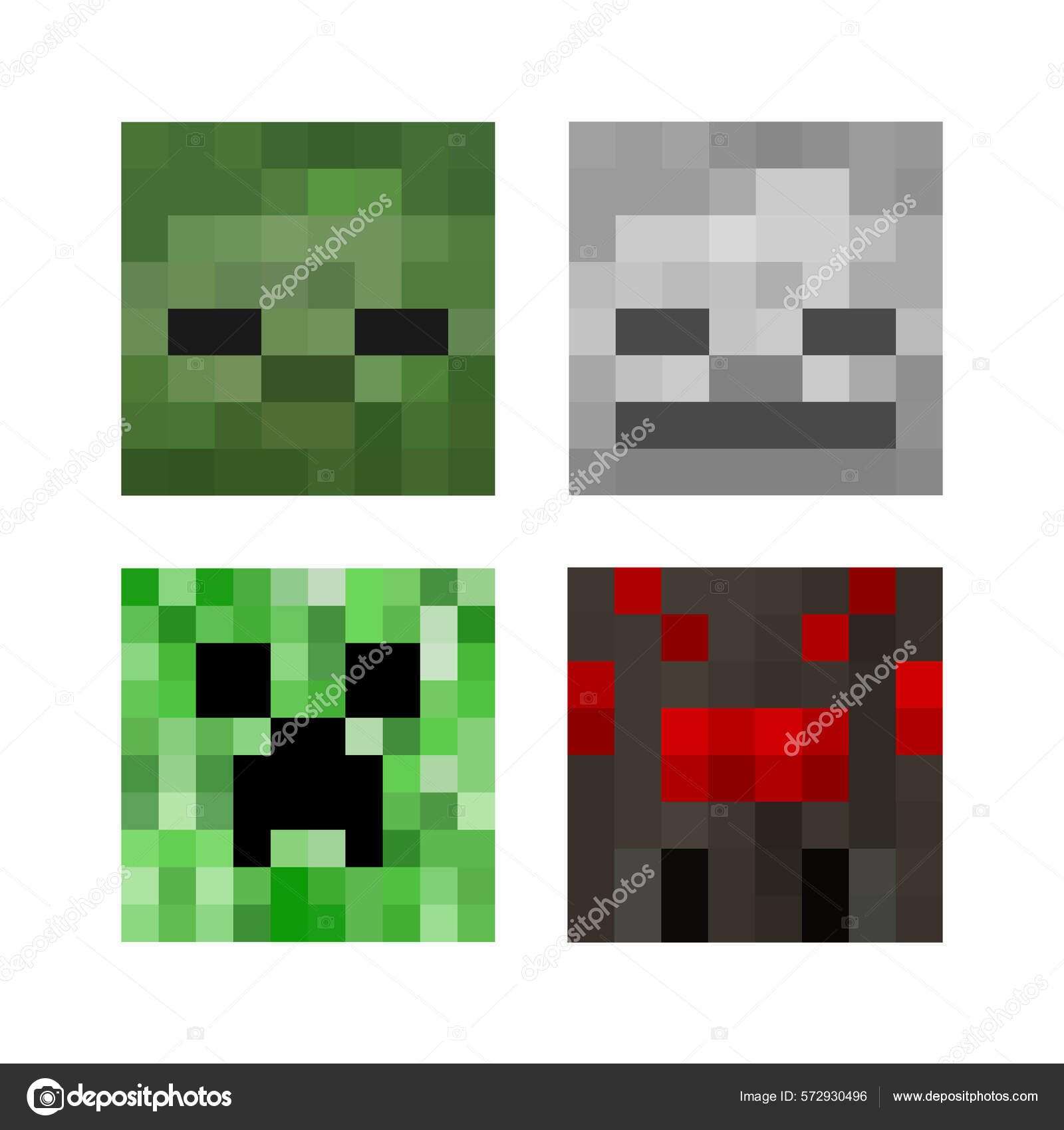 Minecraft Zombie Gezicht Pixel Art Zombie Pixel Art 8 Bit