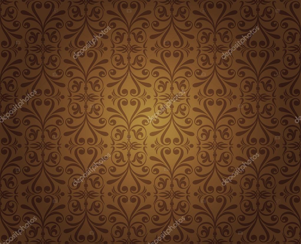 Dark brown vintage wallpaper design Stock Vector Image by ©erinvilar ...