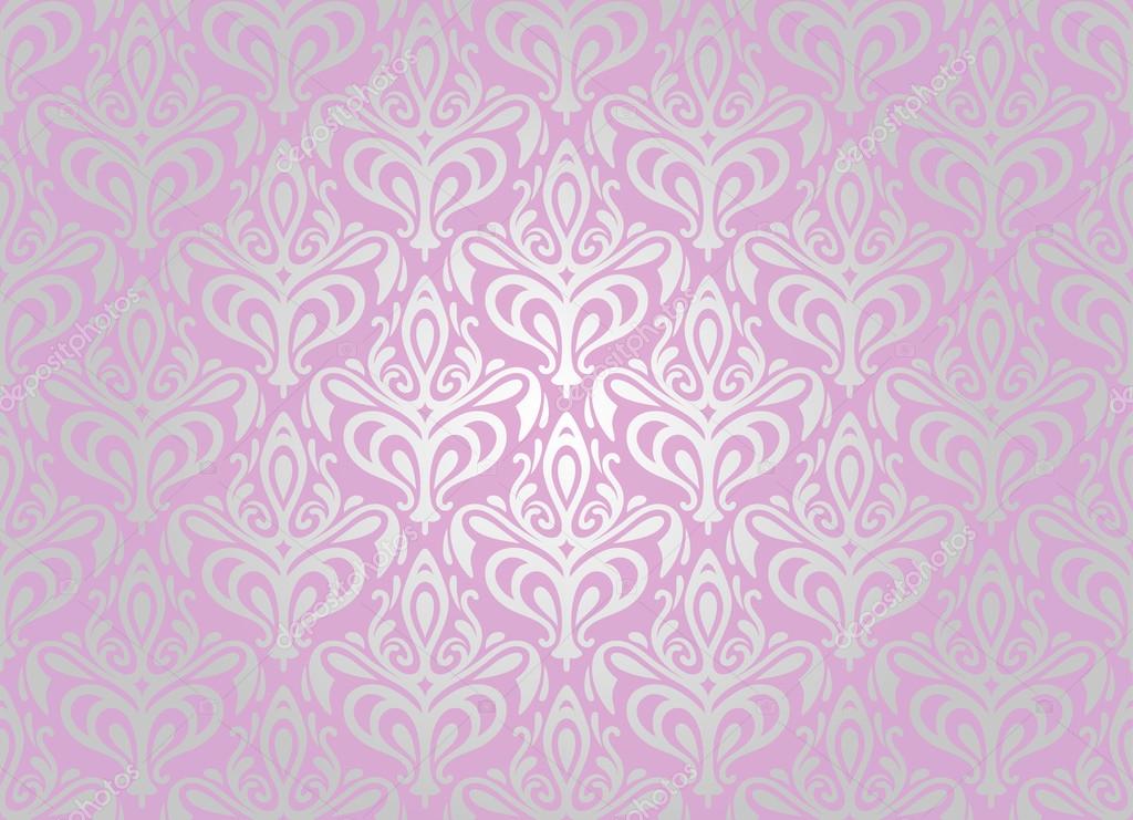Violet & silver vintage wallpaper — Stock Vector © erinvilar #24120683