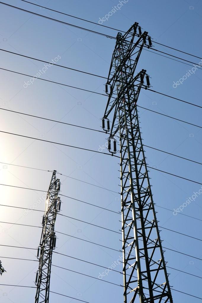Power poles in Prague — Stock Photo © heiko119 #30879465