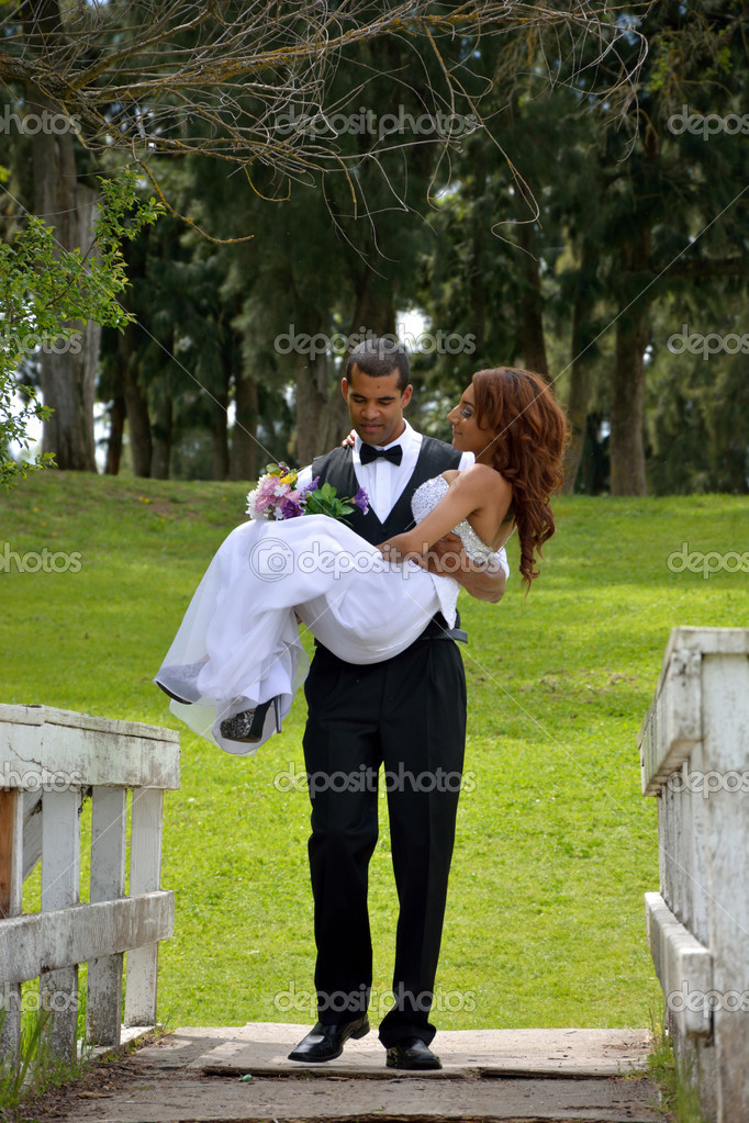 Groom Carrying Bride — Stock Photo © smk0473 #23316402
