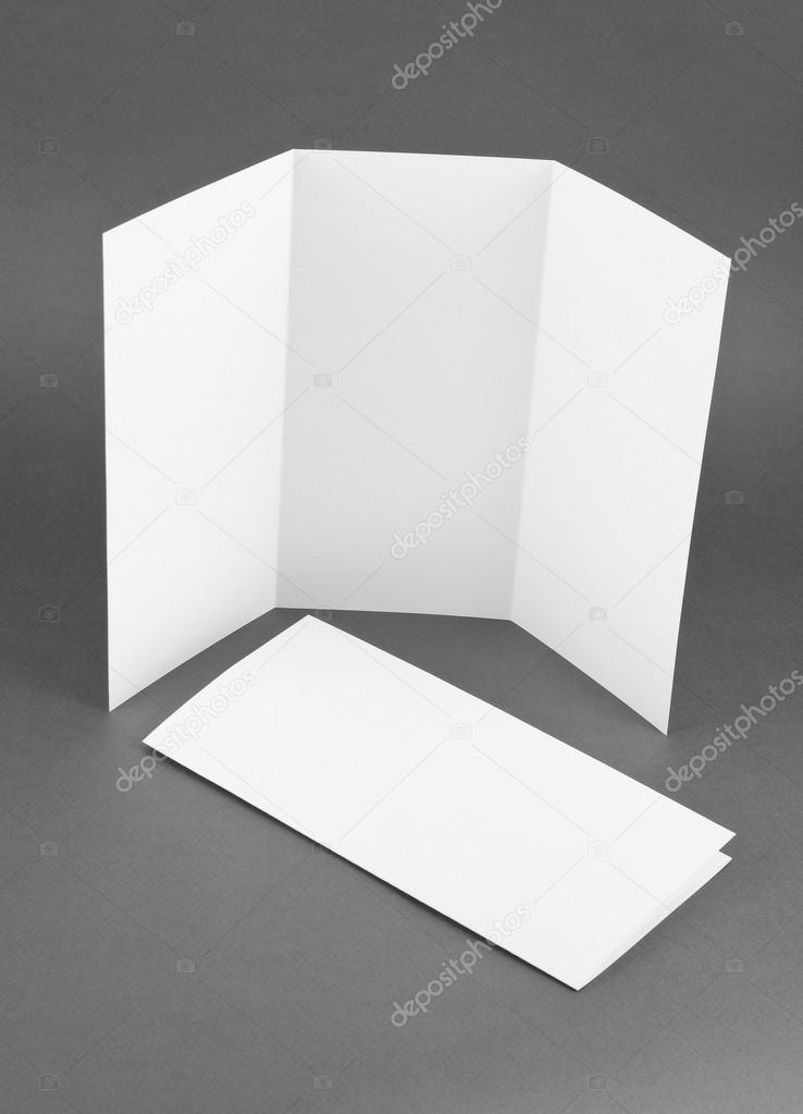 Blank white folding paper flyer — Stock Photo © fontgraf #45443761