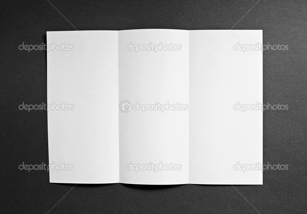 Blank orange folding paper flyer — Stock Photo © fontgraf #50136459