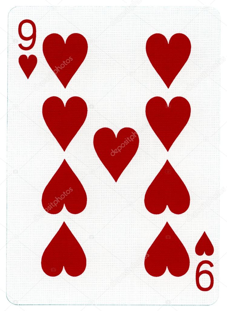 Playing Card - Nine of Hearts — Stock Photo © eldadcarin #22389221