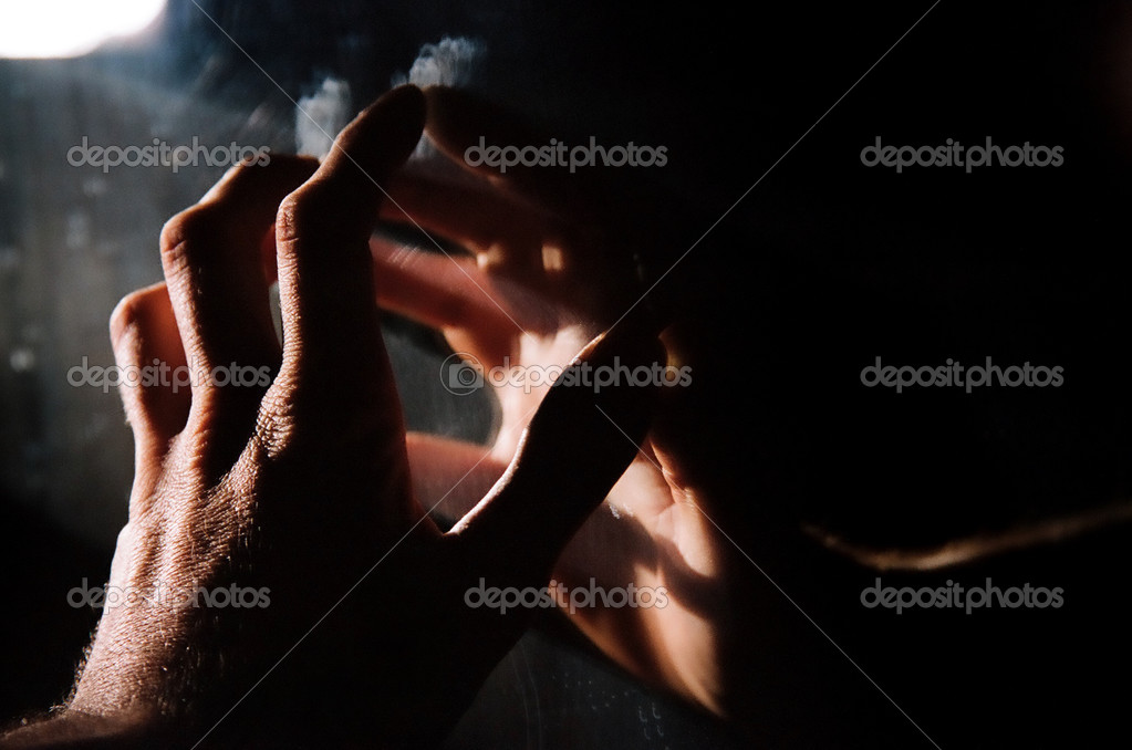 Backlit Hand on Mirror Stock Photo by ©eldadcarin 22398573