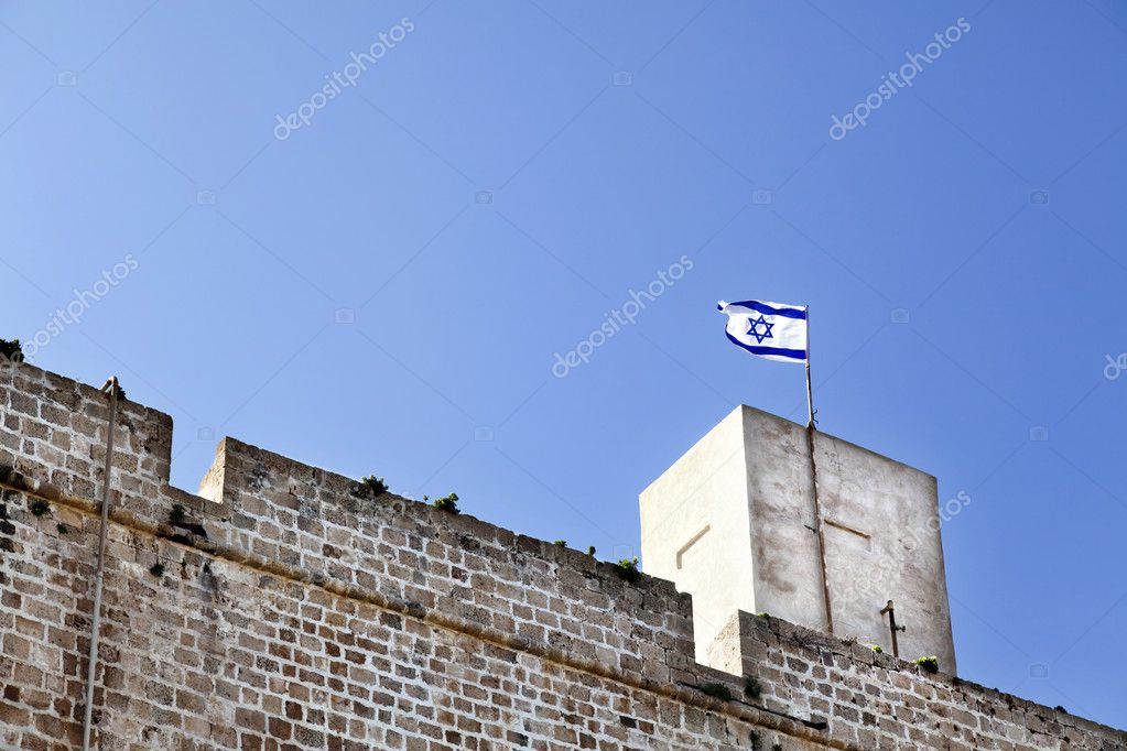 Fort & Israel Flag — Stock Photo © eldadcarin #22451199