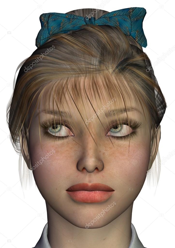 Character Sally: Eyes Up Right — Stock Photo © AaronR325 #22502101