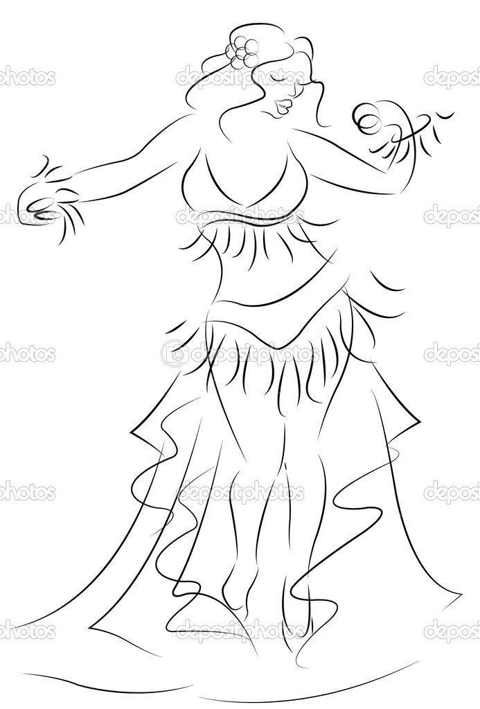 Belly dancer sketch — Stock Photo © Dr.Art #28570533