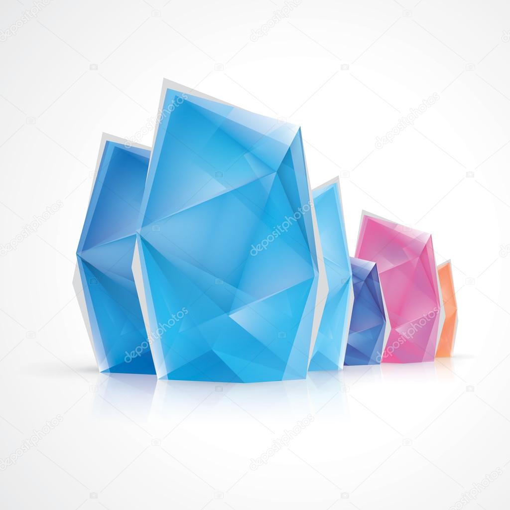 Crystal diamond style infographics Stock Vector by ©xenOnn_ 22411275