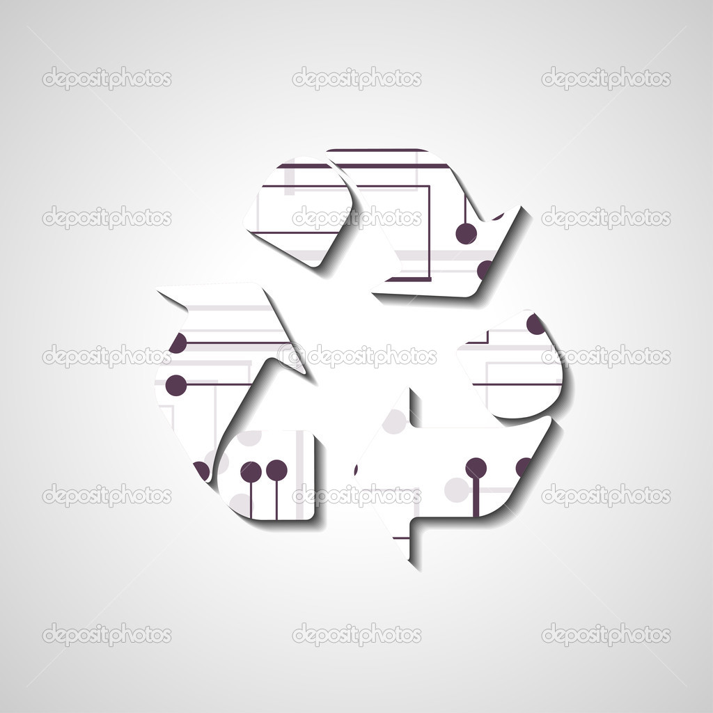 Recycle Symbol, abstract style illustration Stock Vector by ©endpz 39397401