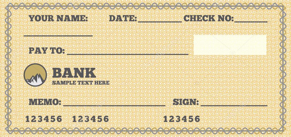 Blank Check Clipart