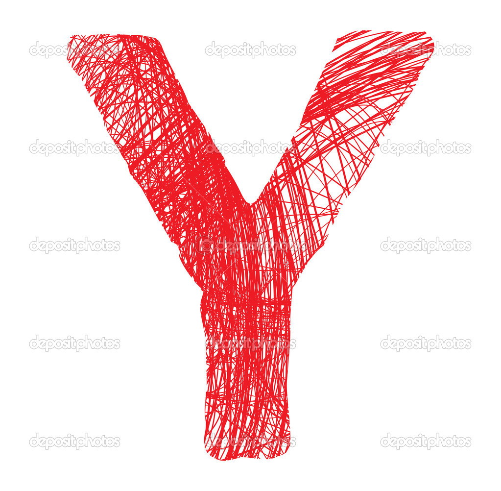 Sketch letter Y isolated on white background Stock Vector Image by ...