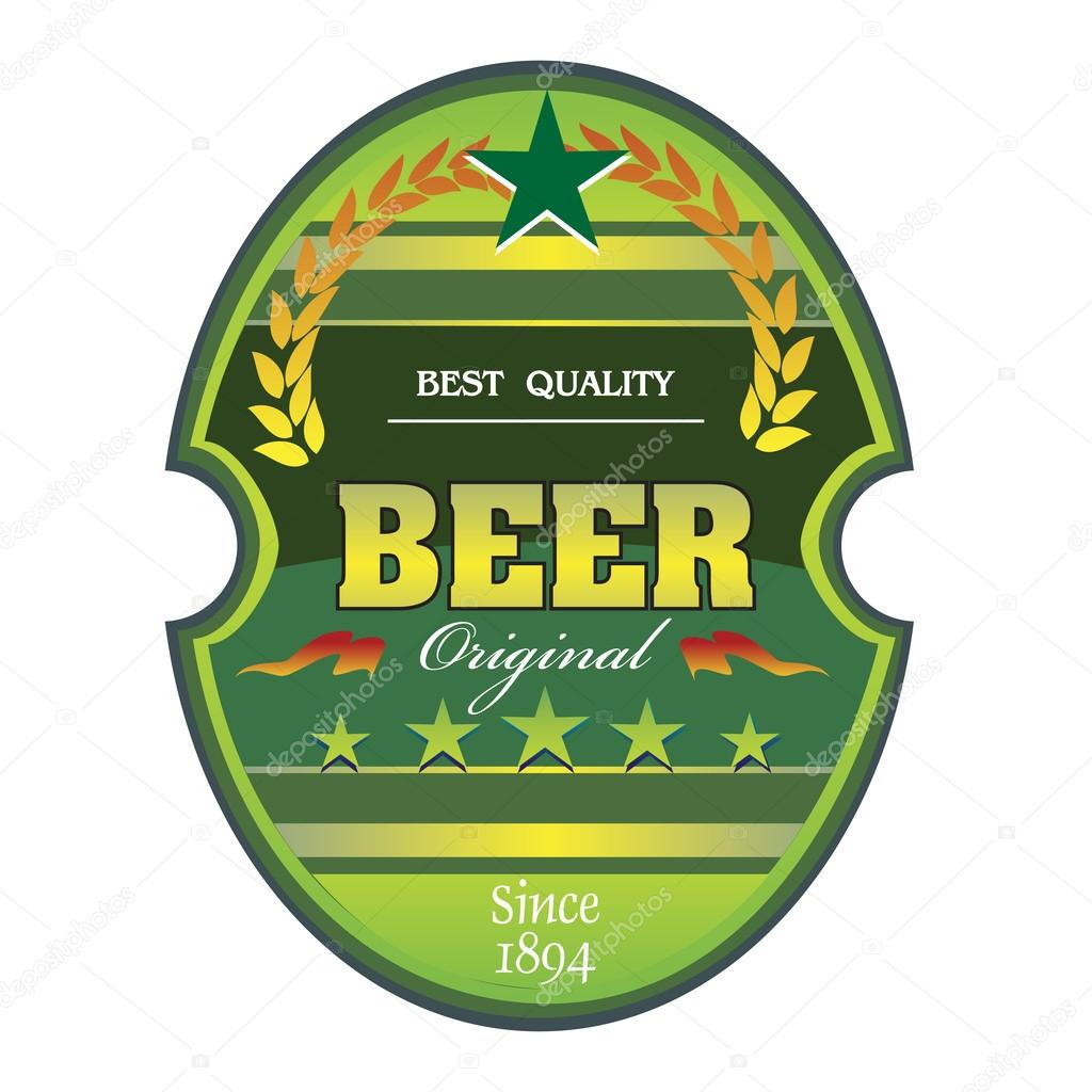 Green beer label Stock Vector Image by ©oxlock #24436119