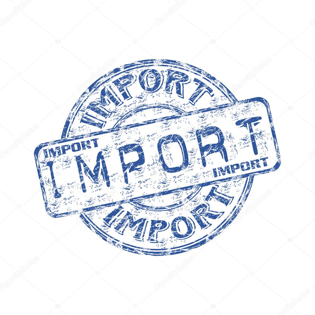 Import grunge rubber stamp Stock Vector by ©oxlock 29482699