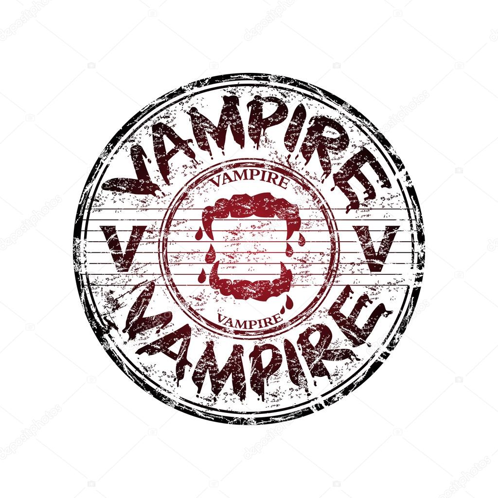 Vampire grunge rubber stamp Stock Vector by ©oxlock 33261571