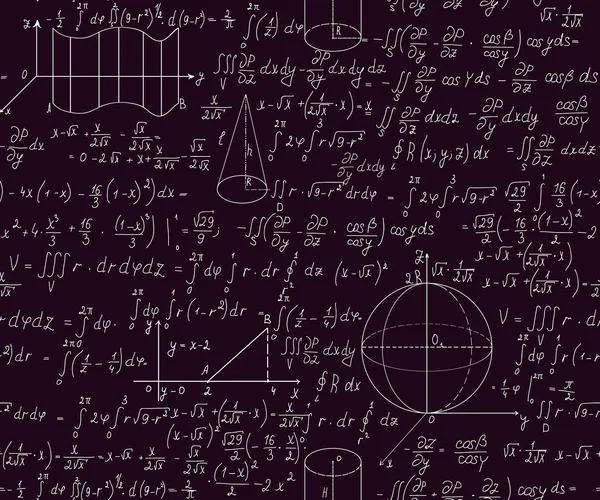 Math vector seamless pattern with mathematical formulas, technical ...