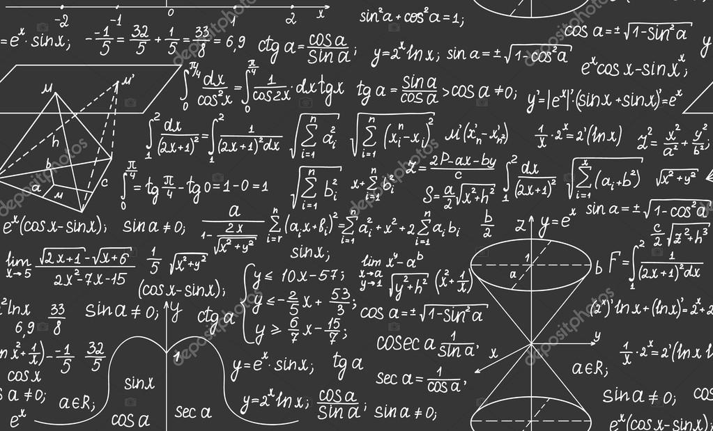 Mathematical vector seamless background with formulas and calculations ... Mathematical vector seamless background with formulas and calculations ...