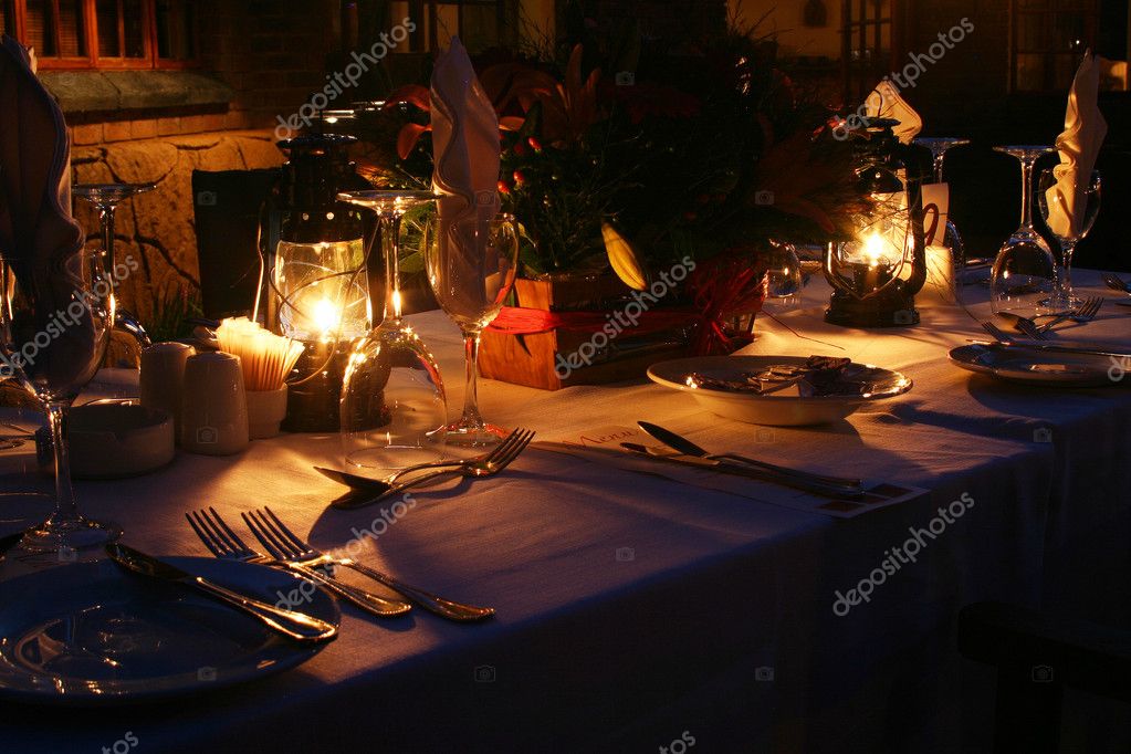 Candlelight dinner Stock Photo by ©Forgiss 22092499
