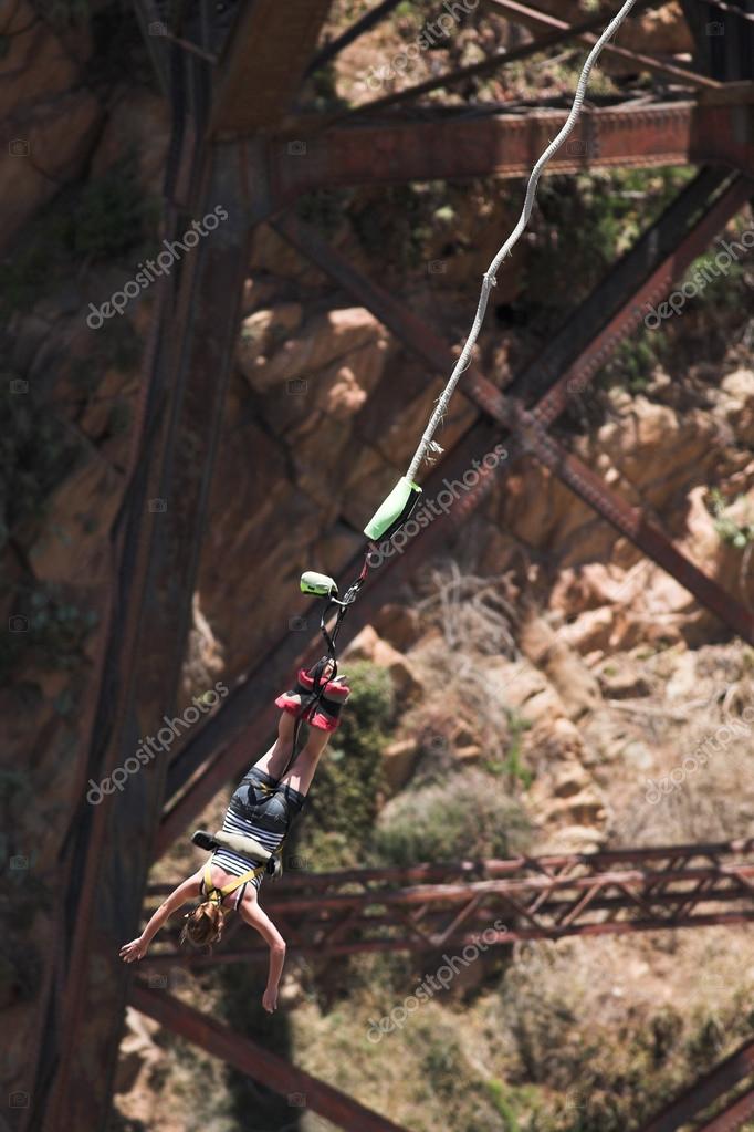 Bungee Jumper at Gouritz River Bridge, South Africa — Stock Photo ...