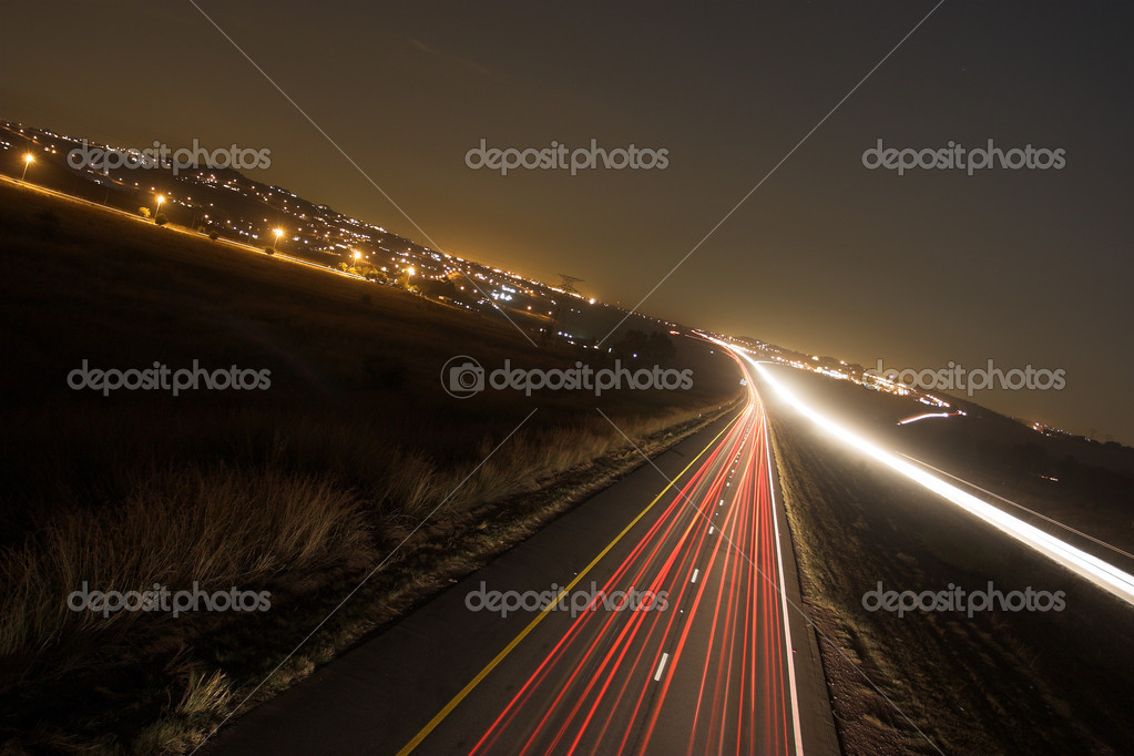 Light trails on highway Stock Photo by ©Forgiss 22122215