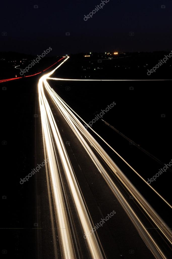 Light trails on highway — Stock Photo © Forgiss #22125699