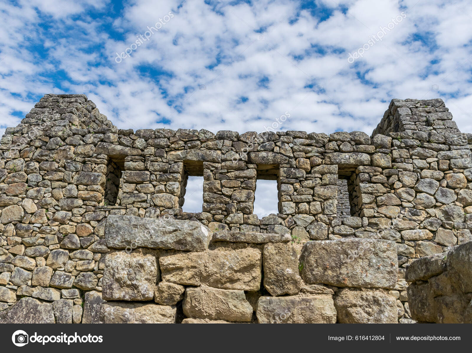 Temple Three Windows Inca Site Machu Picchu Peru – Stock Editorial ...