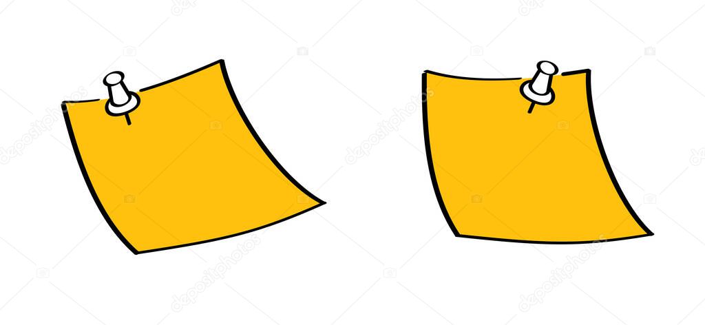 Papel postizo. Nota, papel de memorándum con el icono del botón ...