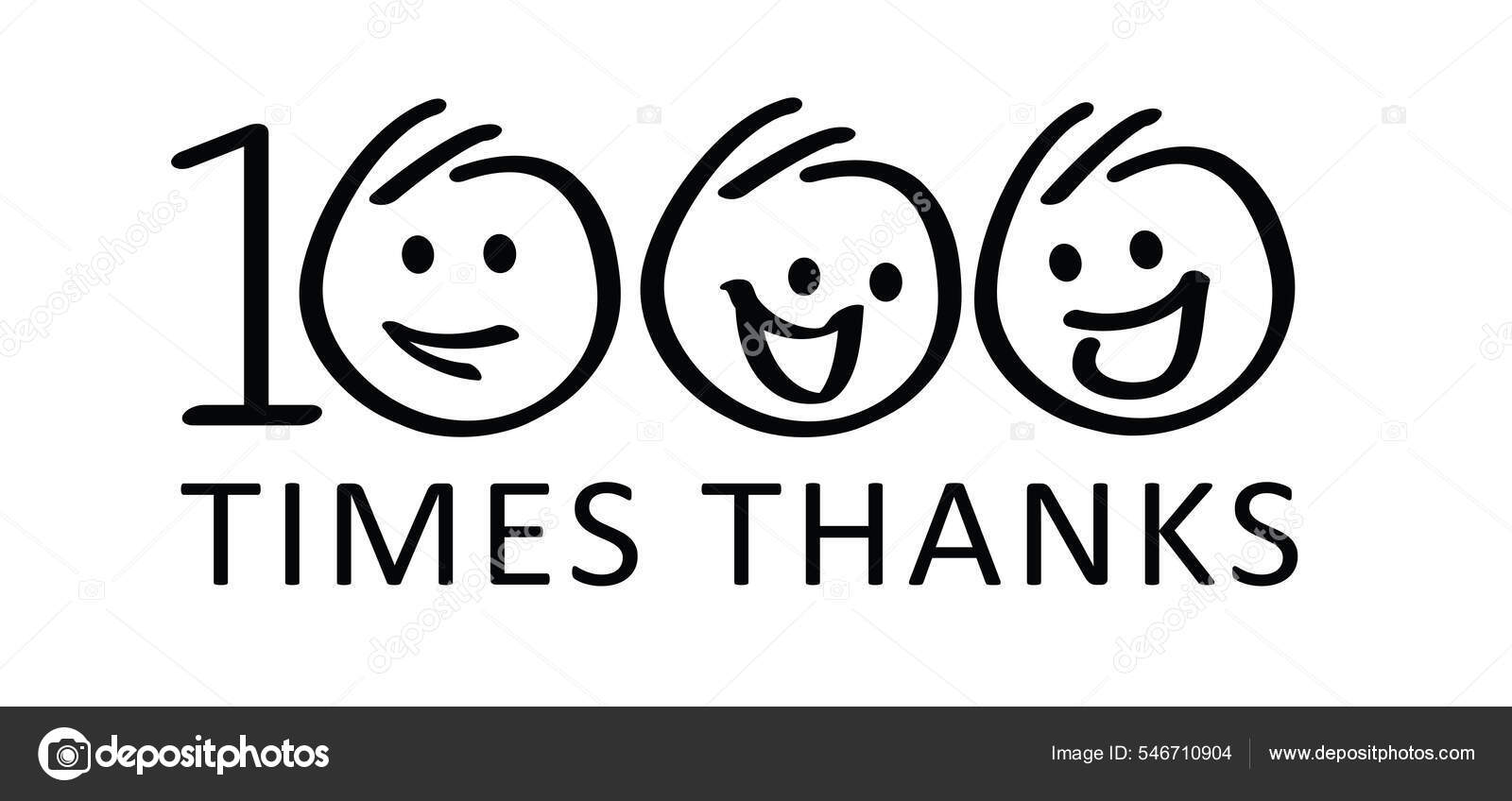 Stickman Stick Figure Man Say 1000 Times Thanks Thank You Stock Vector ...