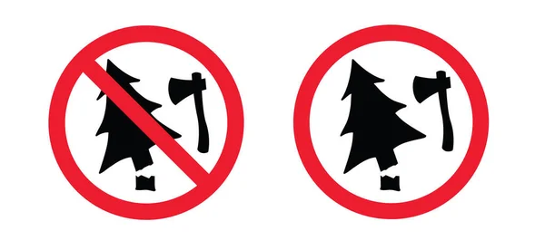 No Christmas trees is forbidden. Vector cartoon icon oer pictogram ...