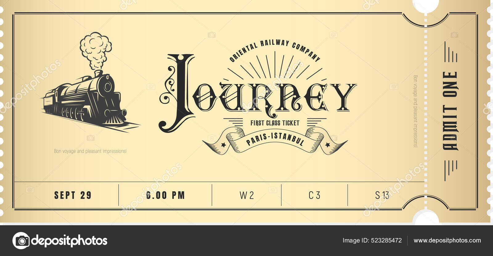 Ticket, Orient Express, Composing, [M], Graphic, RailArt,, 43% OFF