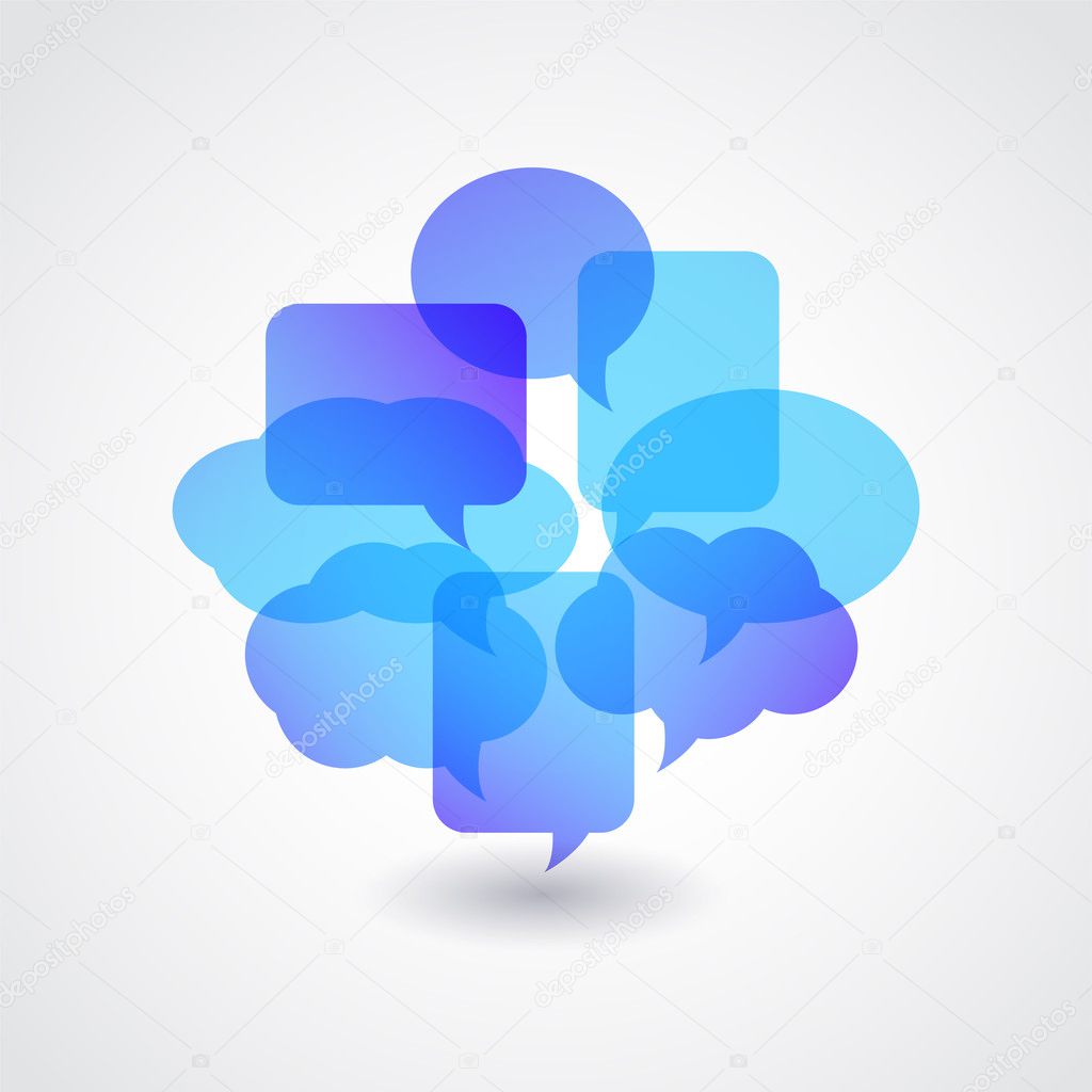 Blue speech bubble Stock Vector Image by ©marigold_88 #22603749