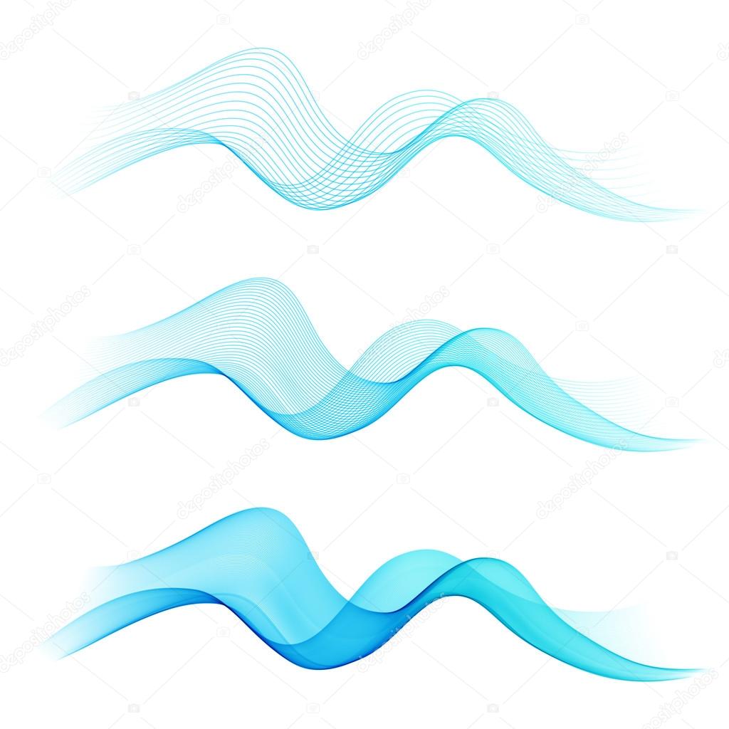 Set of blue wave Stock Vector by ©marigold_88 28276473