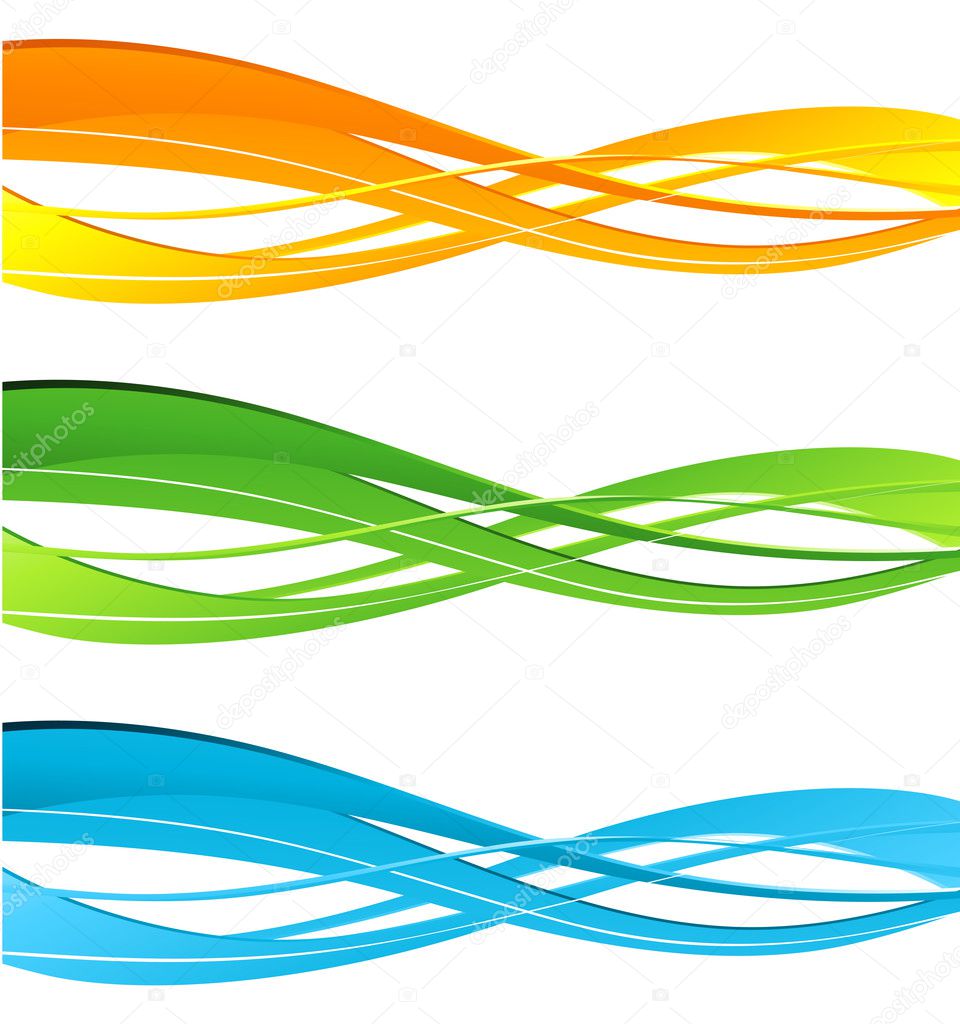 Conjunto de líneas de color vectorial elemento de diseño . vector ...