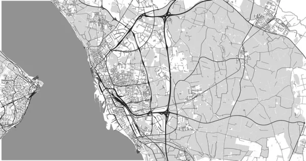 Vector urbano mapa de la ciudad de jalá borg, Suecia, Europa 2023