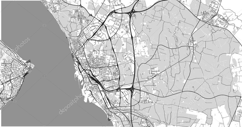 Vector urbano mapa de la ciudad de jalá borg, Suecia, Europa 2023