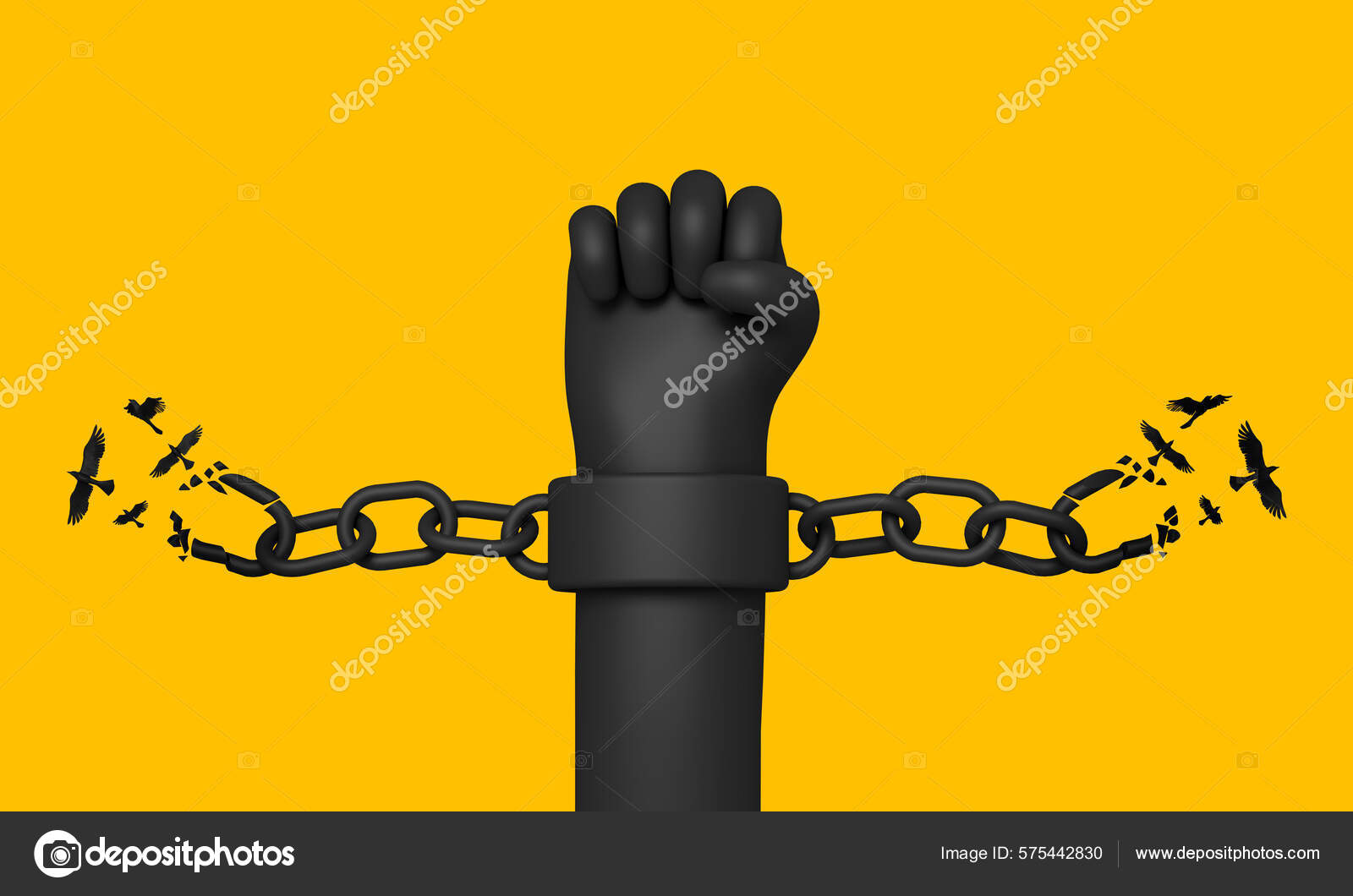 Black Hands Breaking Free