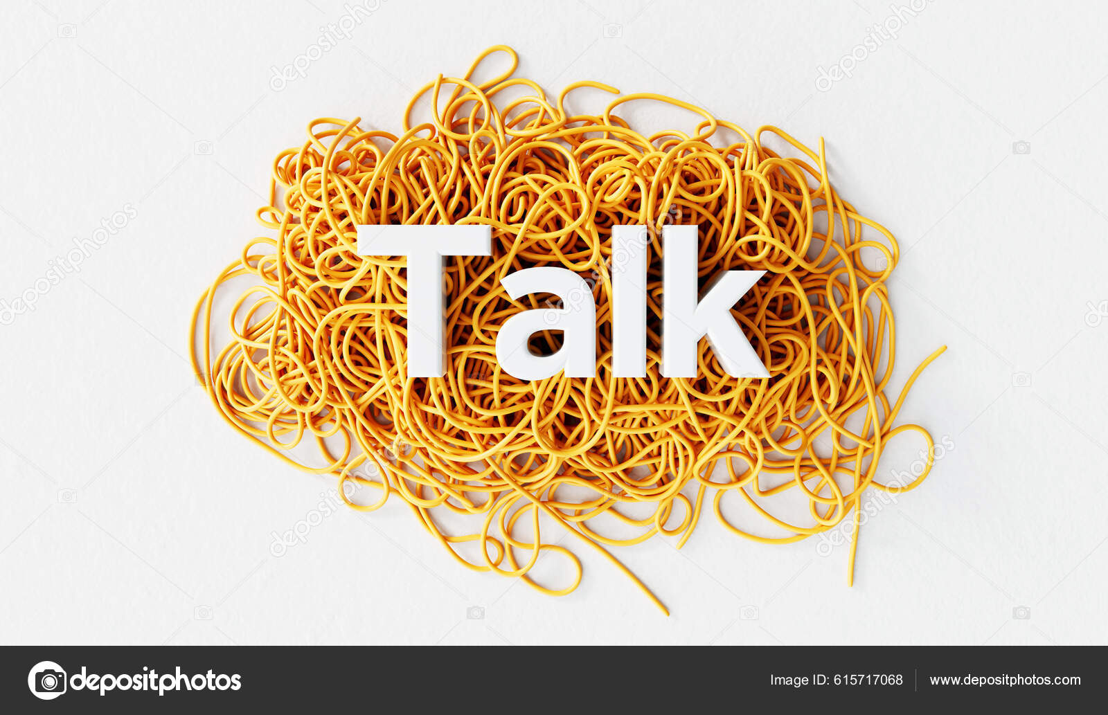 Talk Word Tangled Pile String Mental Health Problem Solving Concept ...