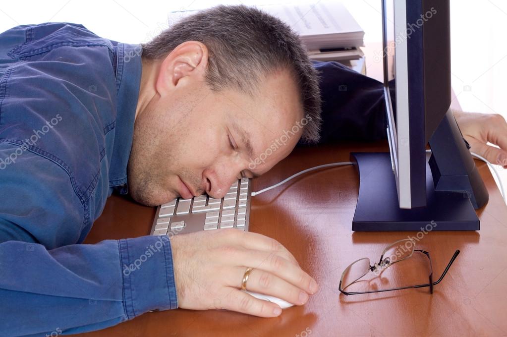 Tired computer guy Stock Photo by ©talanis 22475481