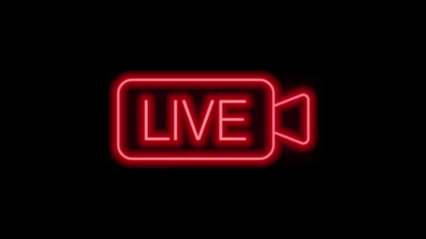 Animation Red Text Live Black Background — Stock Video © re_sanmuang ...